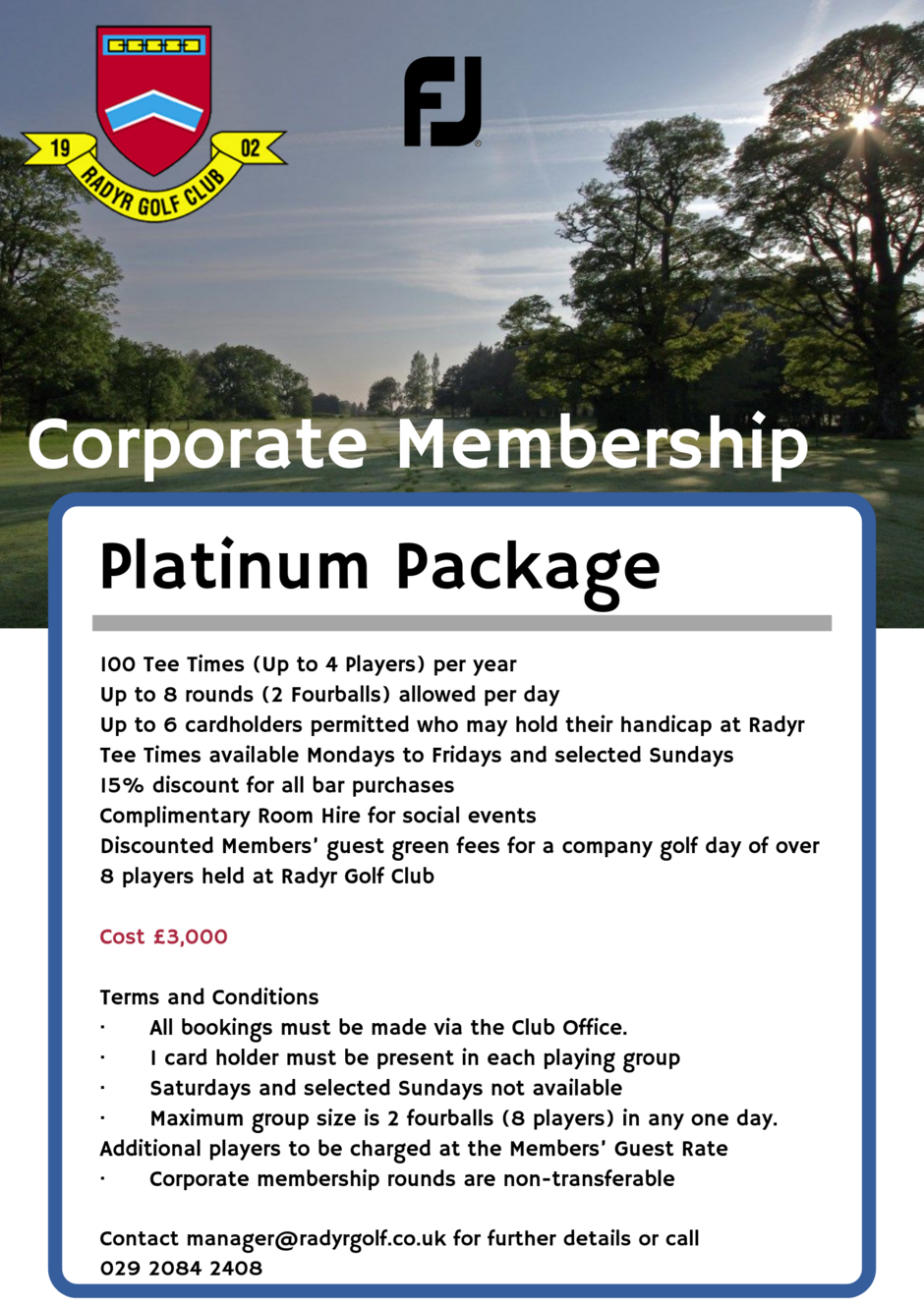 Corporate Membership :: Established in 1902, Radyr Golf Club is ...